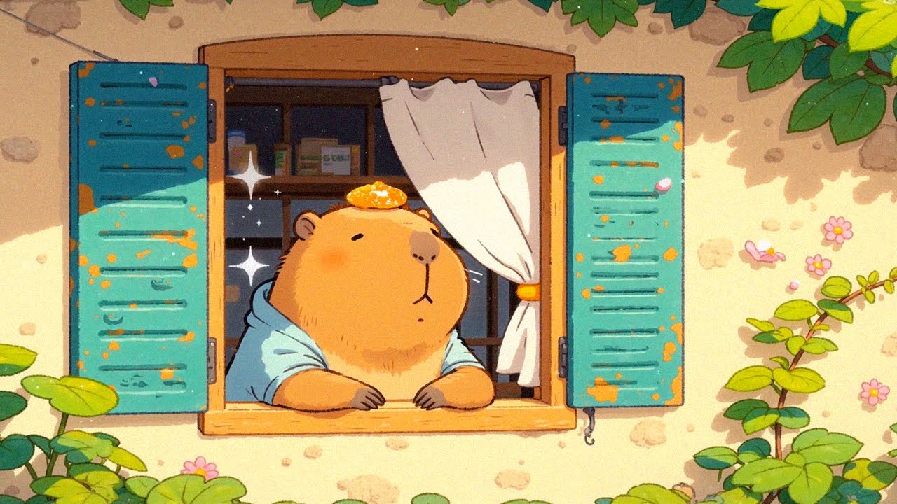 Capybara Lo fi Vibes ~ You are braver than your fears ~ trust yourself ...