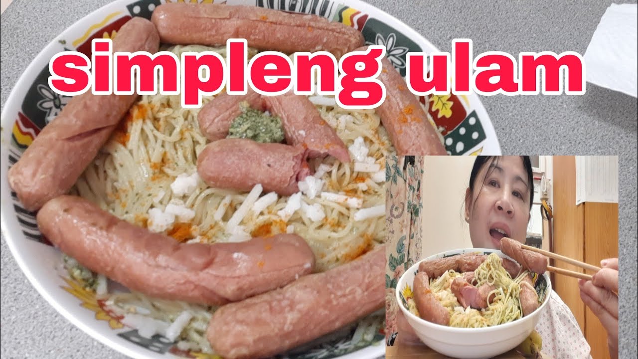 spaghetti with pesto +sausage ayos parang nasa restaurant kana#mukbang ...