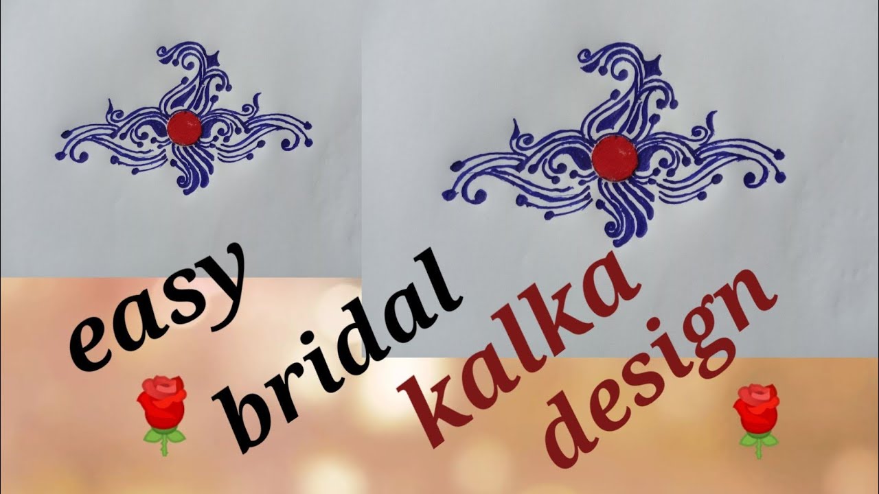 Bridal Kalka Design🌹/ Chandan Art With Pen💗 - YouTube