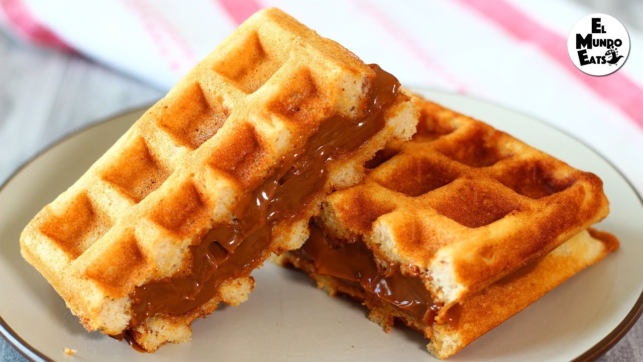 Banana Waffles with Dulce de Leche - YouTube