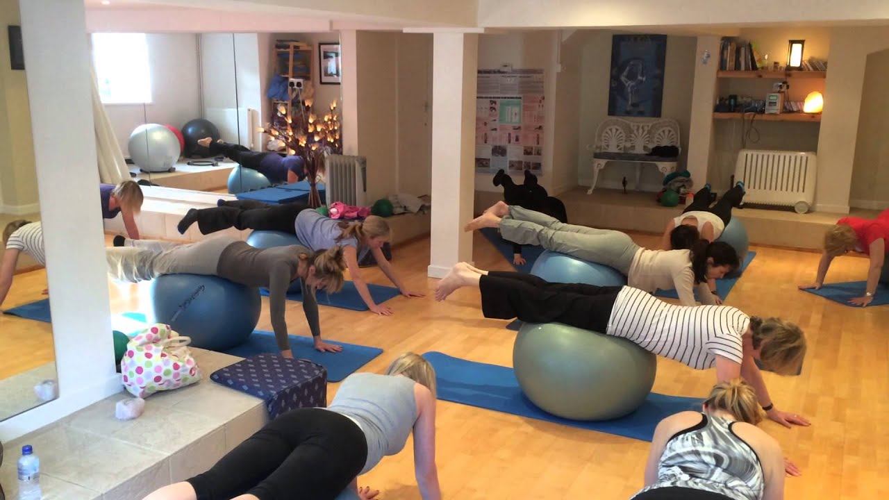 Pilates on the ball -the Swan Dive - YouTube