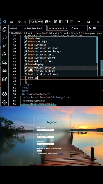 🔥 Modern Glass UI Registration Form in HTML & CSS | No JS Needed! 🔥2nd form #coding - YouTube