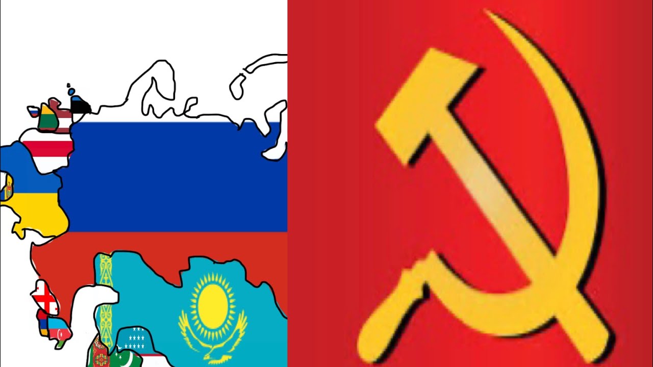 Former Soviet Union states flag map - YouTube