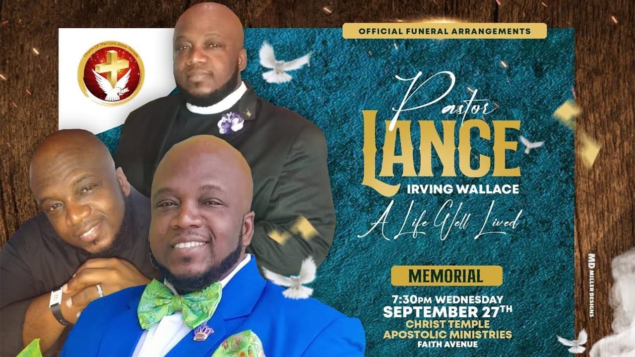 MEMORIAL SERVICE FOR PASTOR LANCE IRVING WALLACE - YouTube