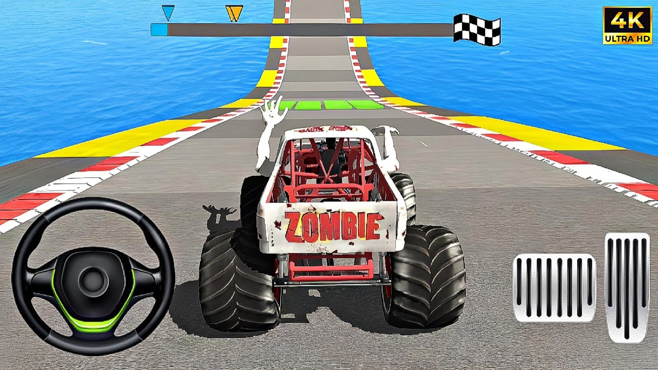 Monster Truck Mega Ramp Extreme Racing - Impossible GT Car Stunts ...