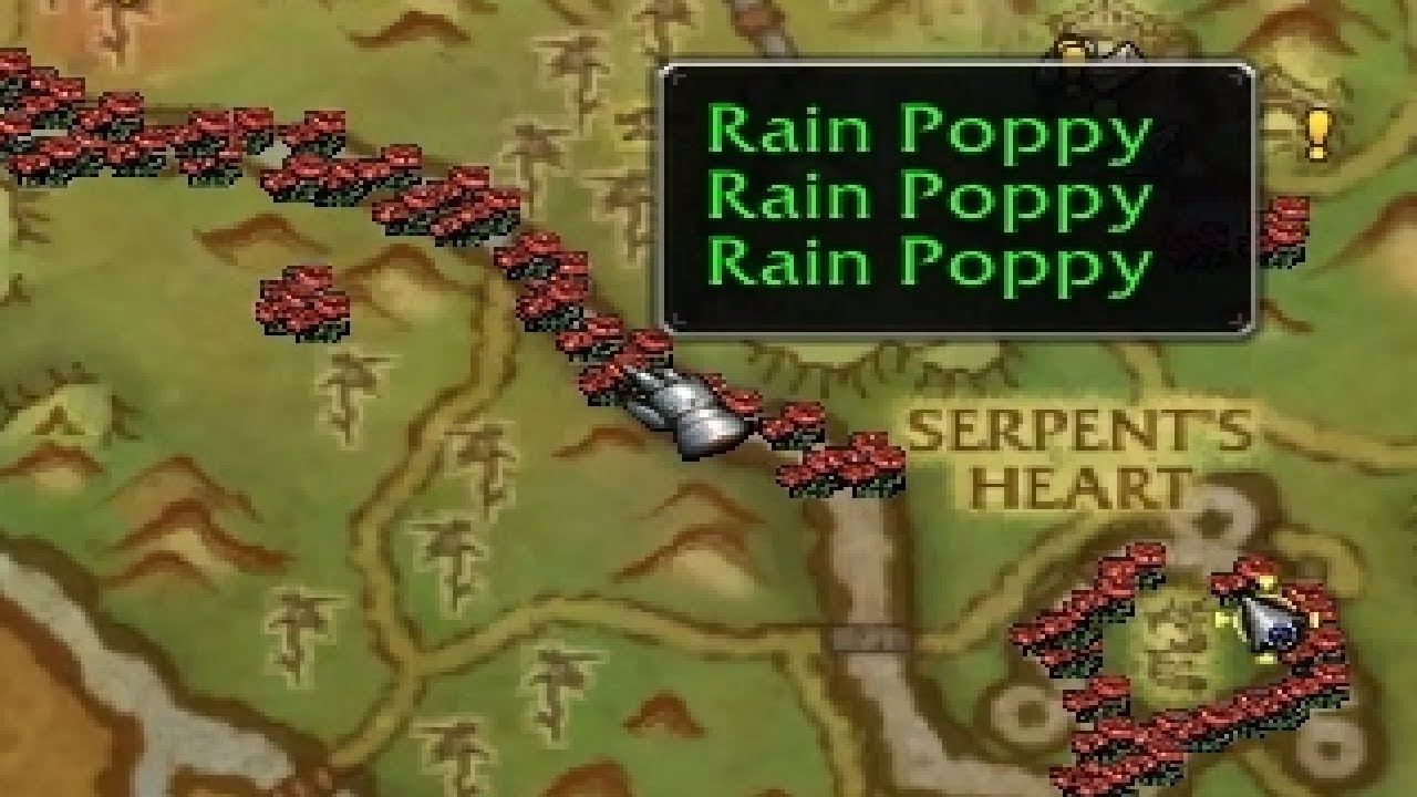 How to get Rain Poppy herb in MoP Classic WoW - YouTube