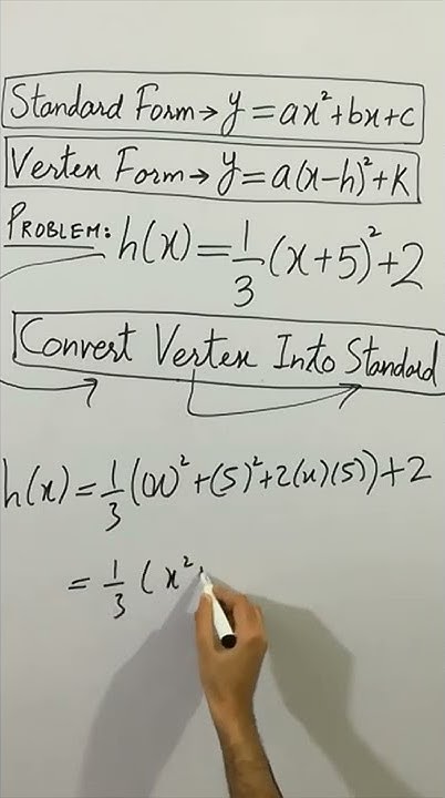 Math Shorts (Convert Vertex Form into Standard Form) #Shorts - YouTube