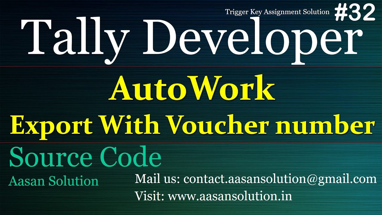 Tally Developer Course #32 Solution | Export invoice in pdf & filename same as vch number in ...
