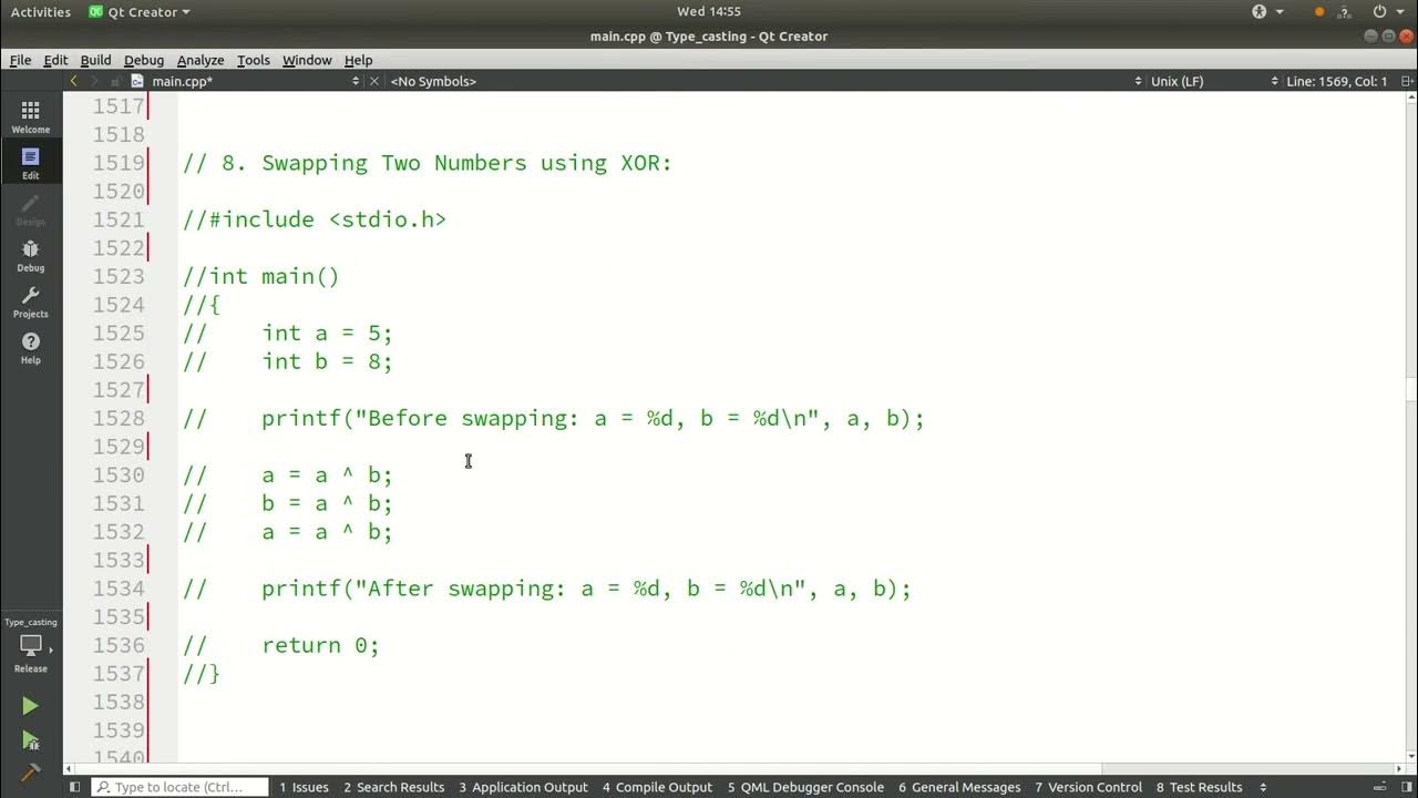 8 Swapping Two Numbers using XOR:using c - YouTube