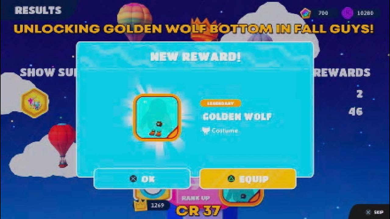 UNLOCKING THE GOLD WOLF BOTTOM IN FALL GUYS! [Cr 37] - YouTube