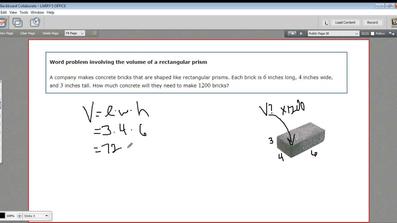 Word Problem Involving The Volume Of A Rectangular Prism YouTube Word Problem Involving The Volume Of A Rectangular Prism YouTube