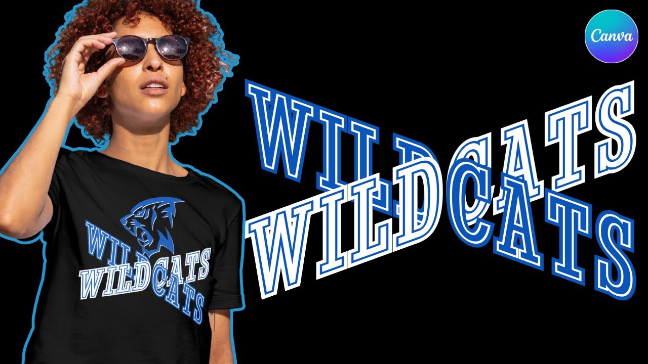 Cross Typography Effect in Canva | Wildcats Sports Text Design Tutorial ...