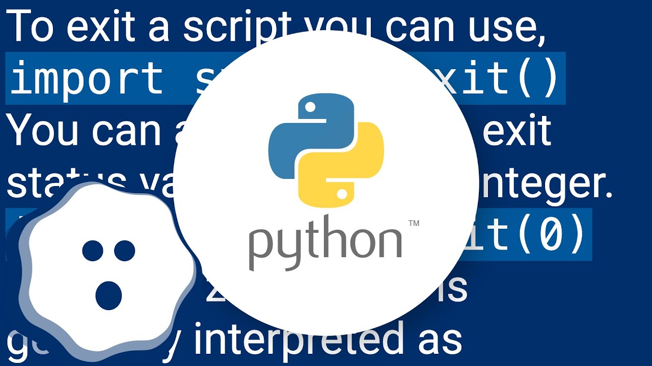 How Do I Abort The Execution Of A Python Script YouTube