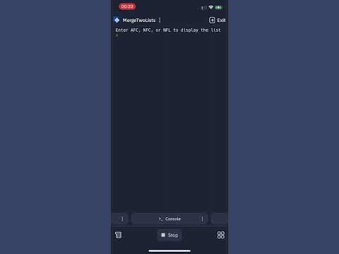 A python script defining AFC & NFC teams into separate lists. Print merged list if user inputs ...