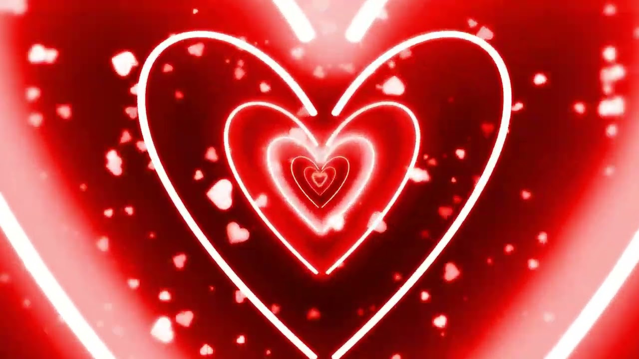 4K HEART LOOP BACKGROUND RED - YouTube