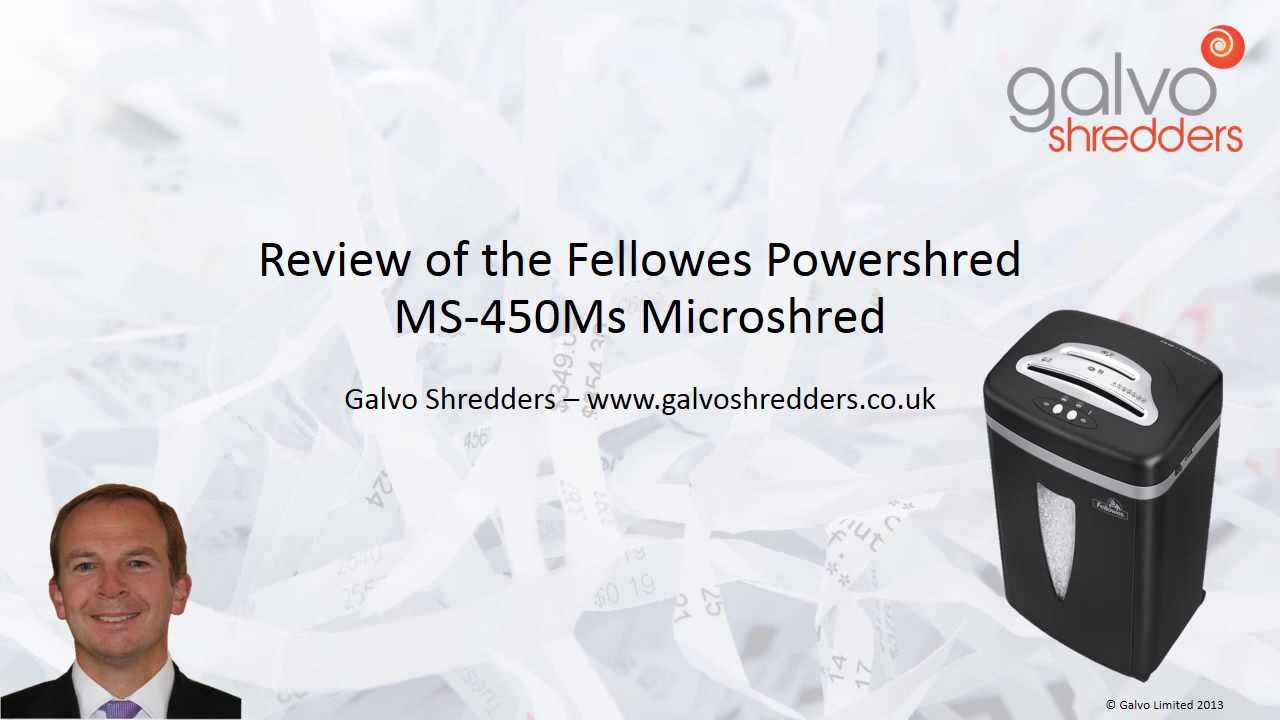 Fellowes Powershred MS-450Ms Microshred video review - YouTube