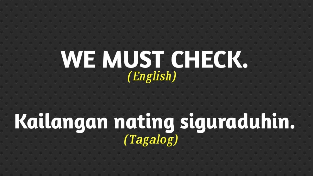 Part 17 Daily Words and Expressions (English to Tagalog Translation ...