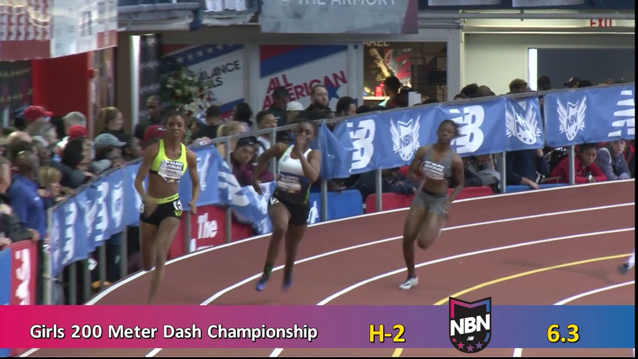 Lynna Irby nips Symone Mason in 2017 NBNI 200 final - YouTube