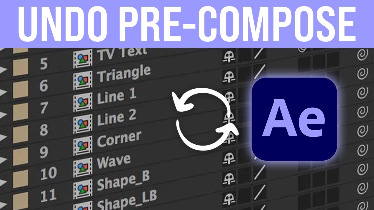 How To Un-precompose In After Effects - YouTube