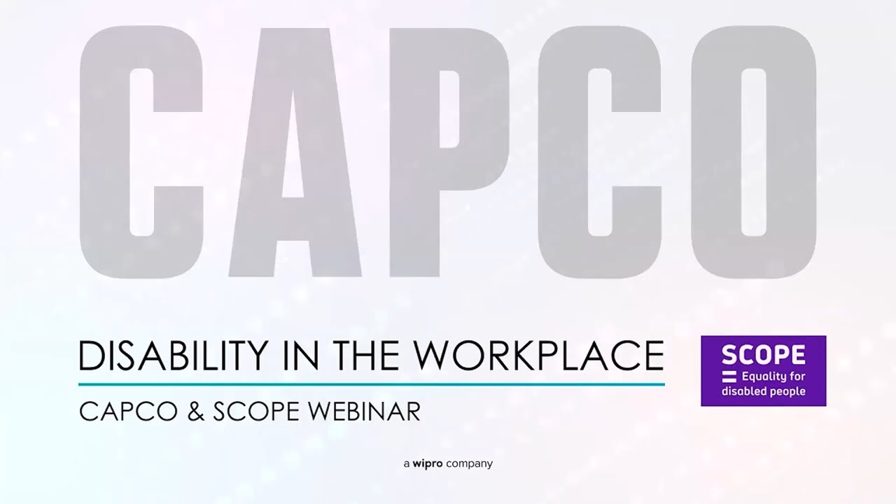 Capco and Scope - Disability in the Workplace - YouTube