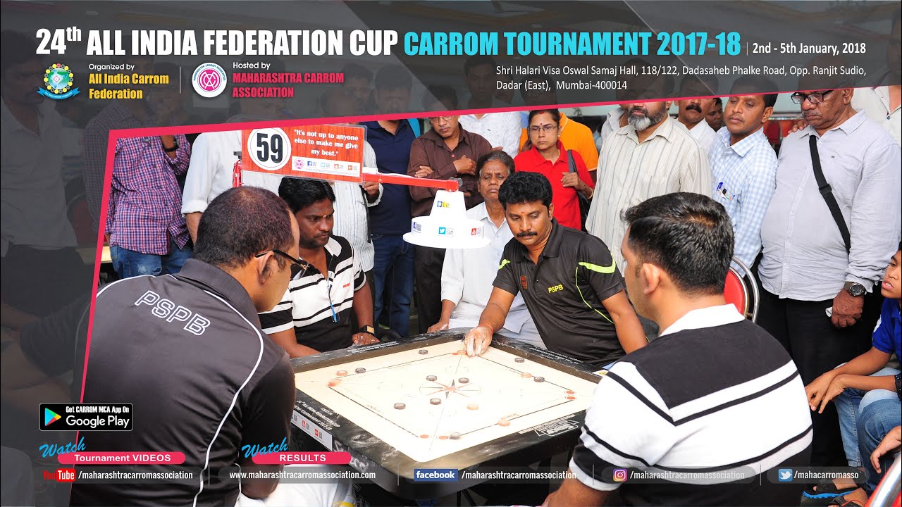 CARROM | YOGESH PARDESHI & RAMESH BABU (PSPB) VS ZAHEER PASHA & RAVI ...