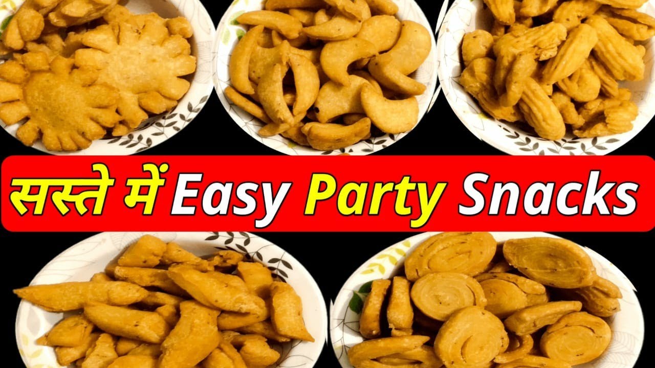 1 दम सस्ते में 5 min में बनाइए 5 सबसे आसान tasty पार्टी स्नैक्स l ...