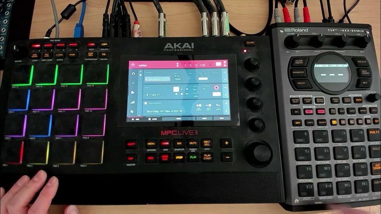 SP404 mk2 55.5 - Using Midi Mode B to Control Akai MPC - YouTube