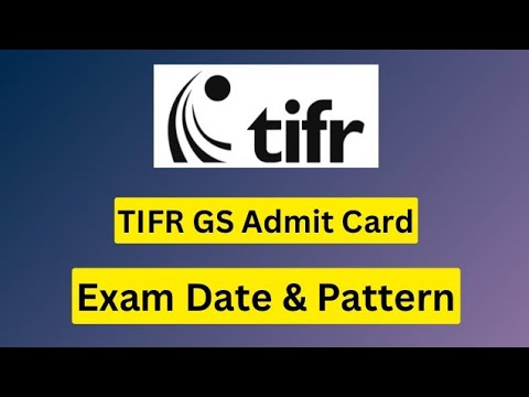 TIFR GS Admit Card 2024 (Download Link) Entrance Exam Date - YouTube