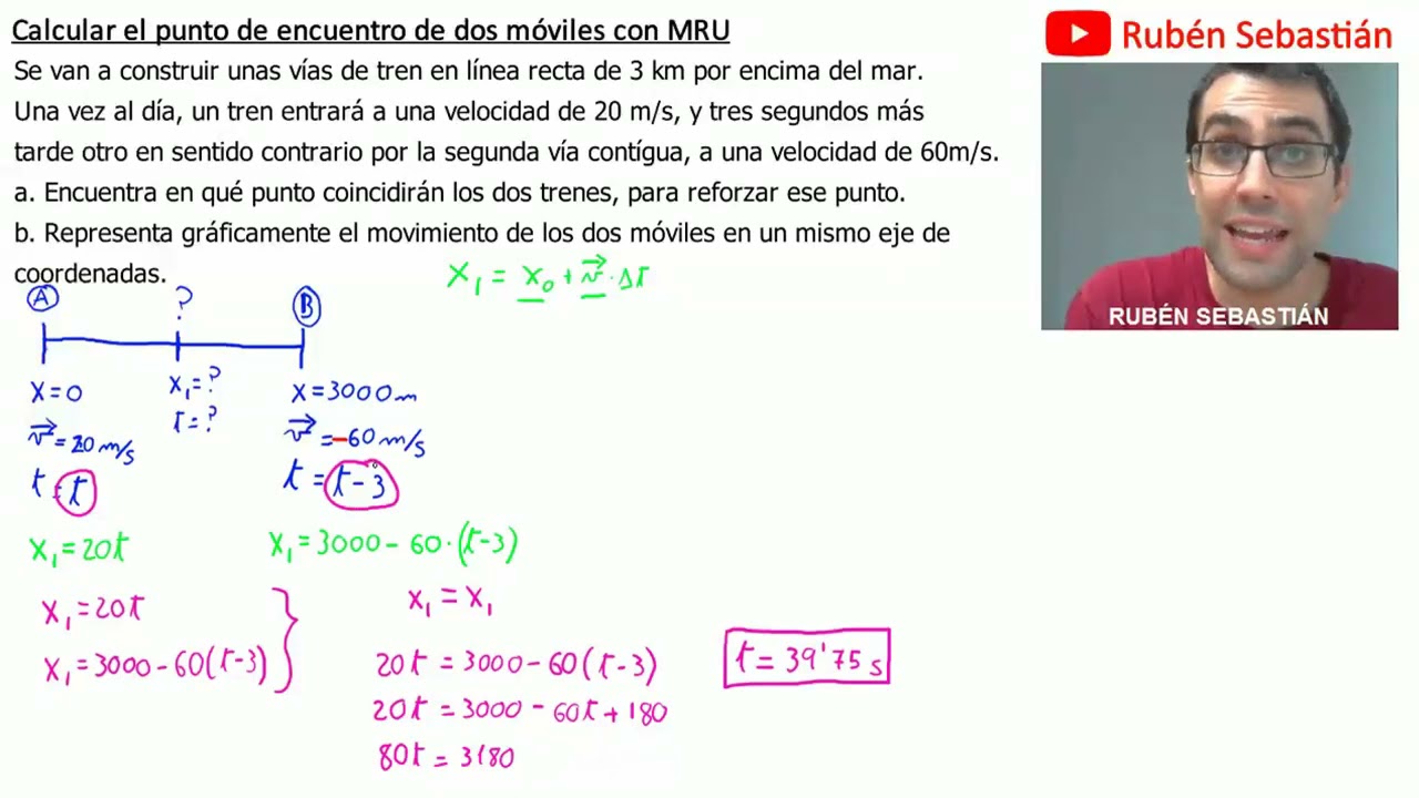 MRU ENCUENTRO DE DOS MÓVILES. Donde se encuentran dos móviles con un ...