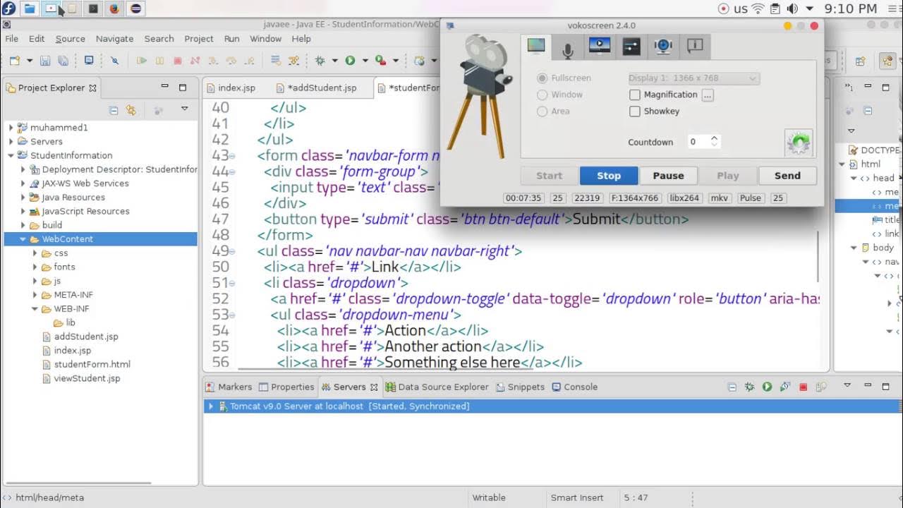 29 JAVA EE JSP CRUD Student database project - YouTube