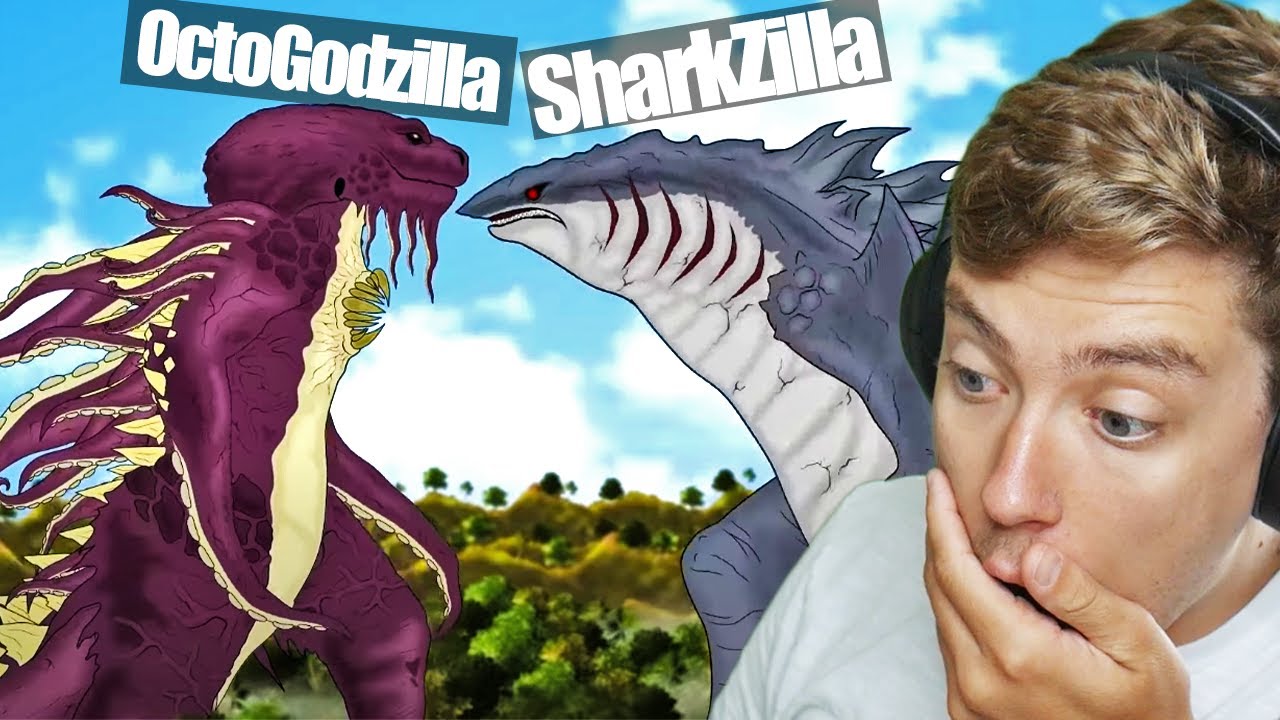 Shark Godzilla vs OctoGodzilla Epic Fight Reaction - YouTube