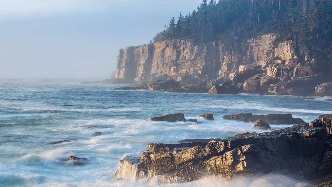 Summer Views at Otter Cliff - Acadia National Park | 4K Drone Footage ...