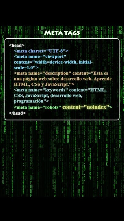 Curso de HTML: Meta Tags #teccuento #html #css #javascript #tutorial #programacion - YouTube