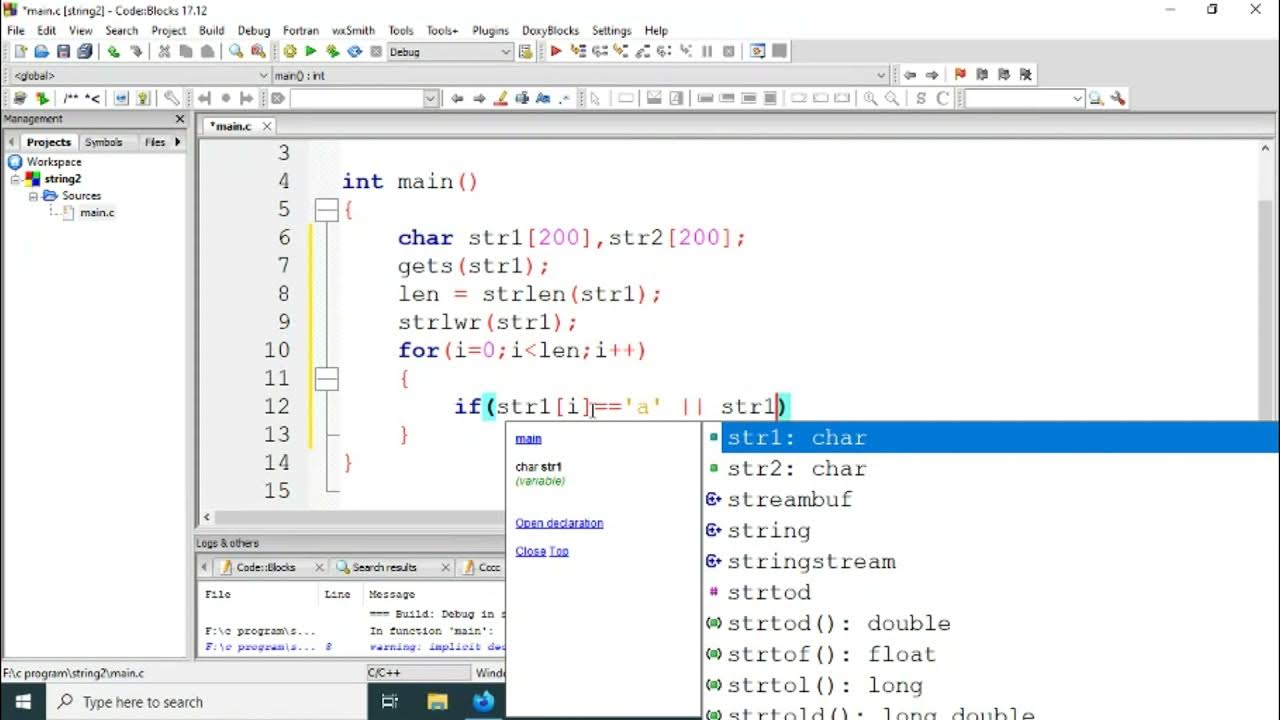 Learn C Programming In Bangla Part 25 Codeforces Problem 4 String Task Youtube