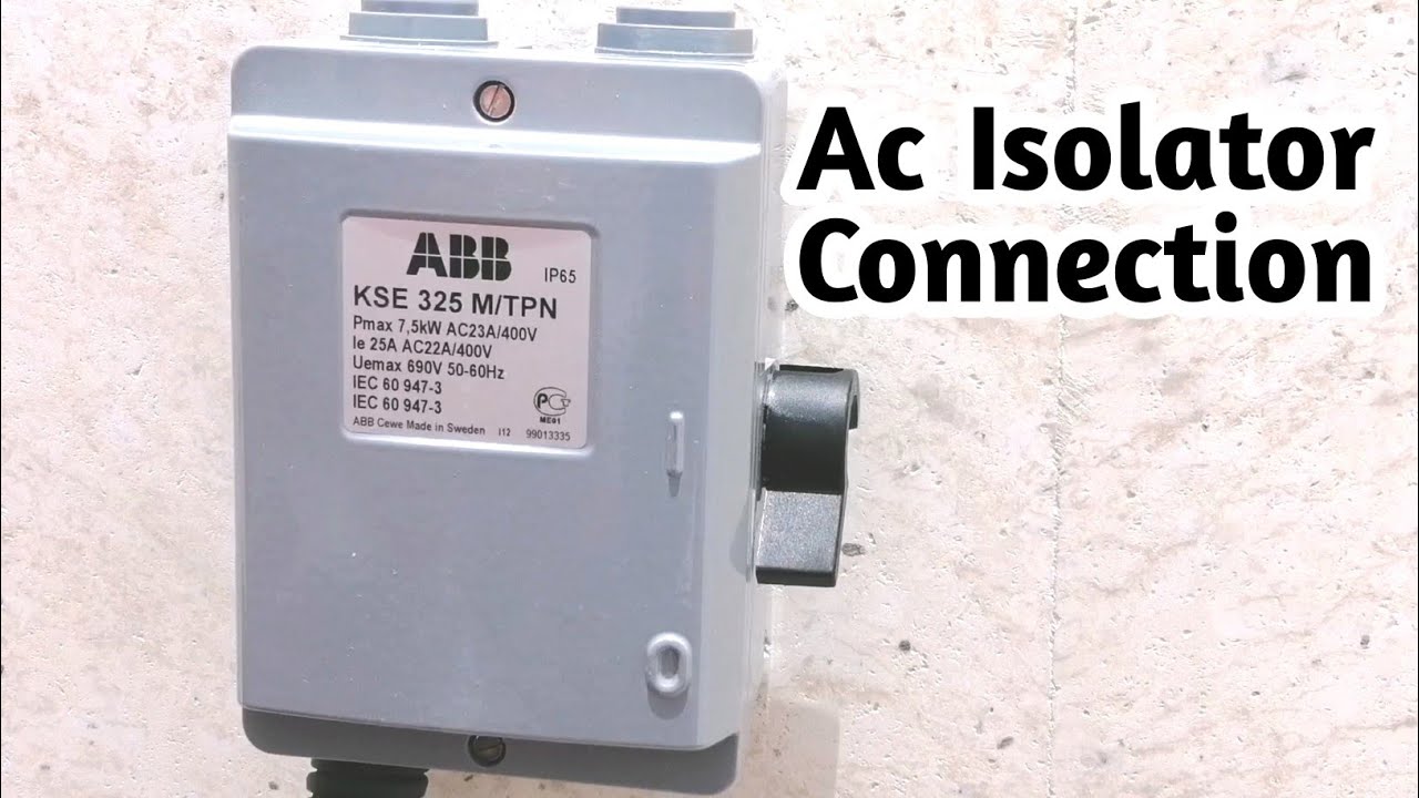 Ac Installation Wire Connection | Isolator Connection - YouTube