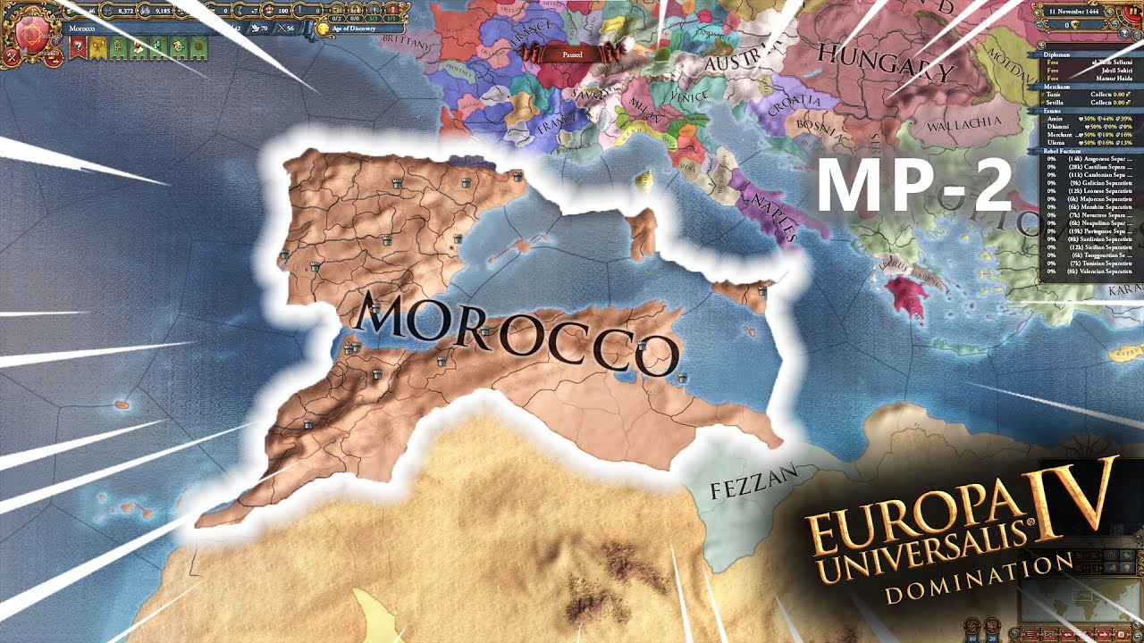 Morocco İle Avrupa MP'sinde Endülüs Kurmak - Eu4 1.35 Morocco #2 - YouTube