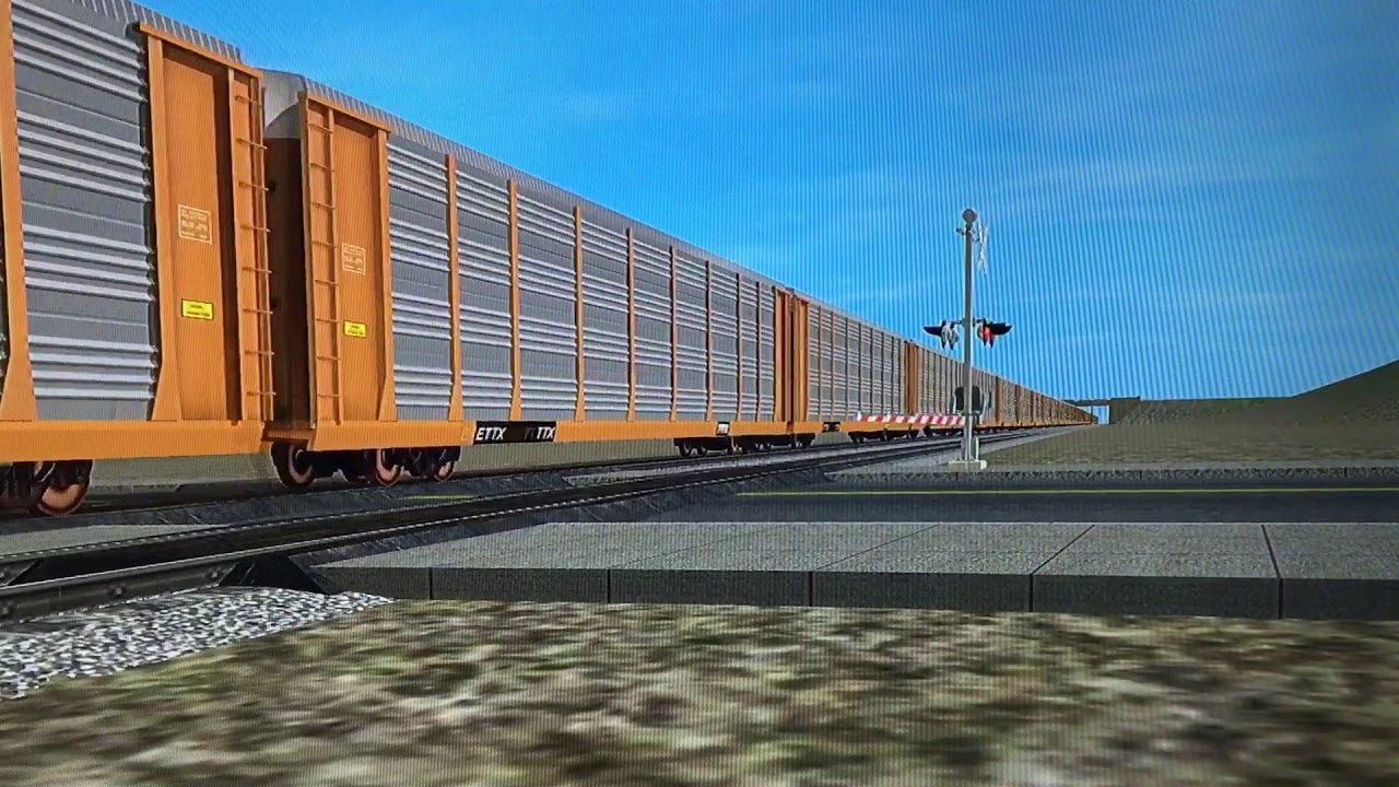 ATSF B40-8W Autorack Train Trainz 12 - YouTube