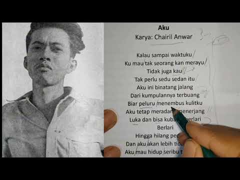 Baca Puisi - Teknik baca Puisi Aku karya Chairil Anwar #puisi #chairilanwar
