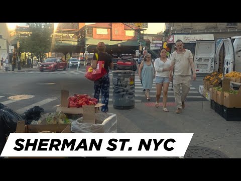 Sherman ave to Post ave NYC - 4K Virtual walk 