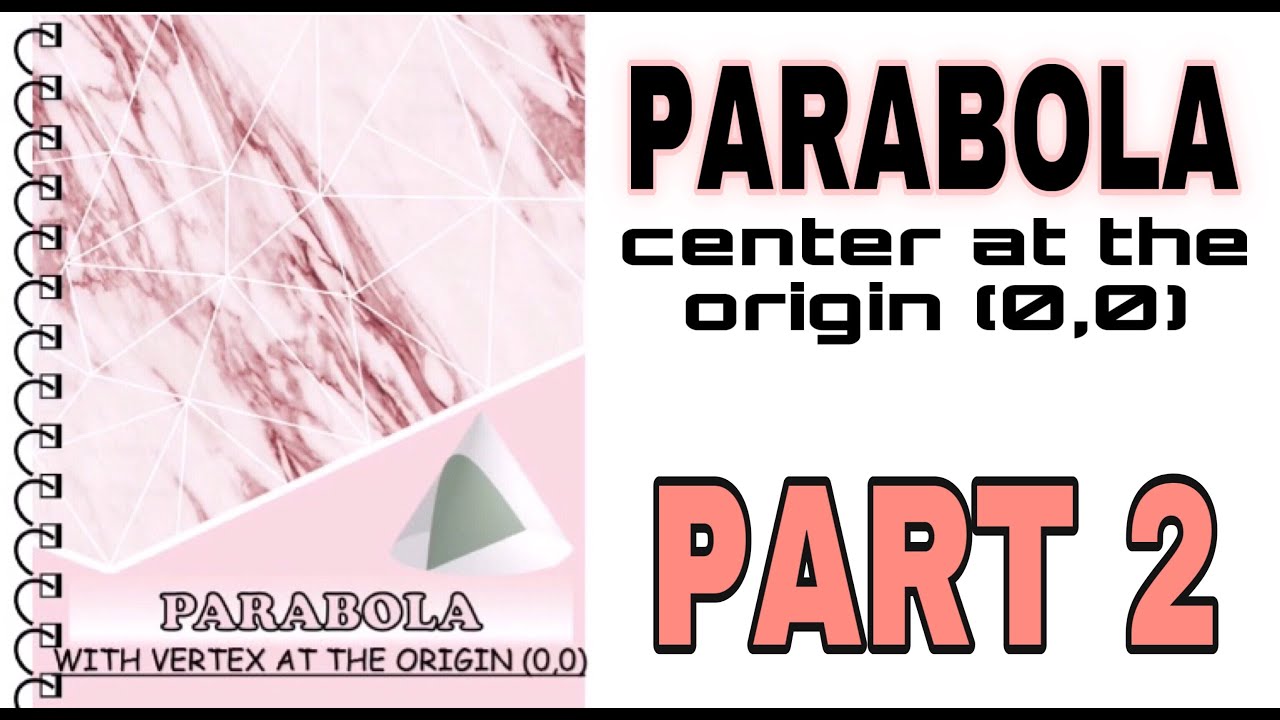 Parabola with center at the origin (0,0) - part 2 || (Pre-calculus ...