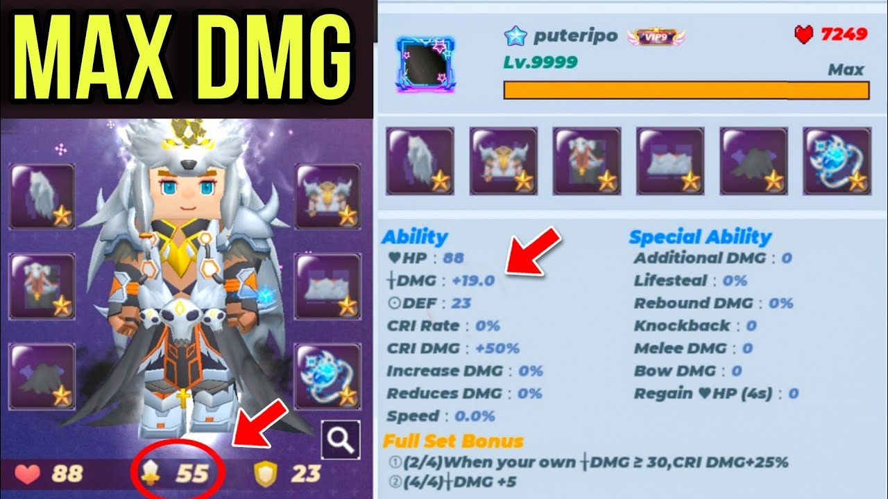Max *DMG* Armor + Weapon In Skyblock! Blockman Go - YouTube
