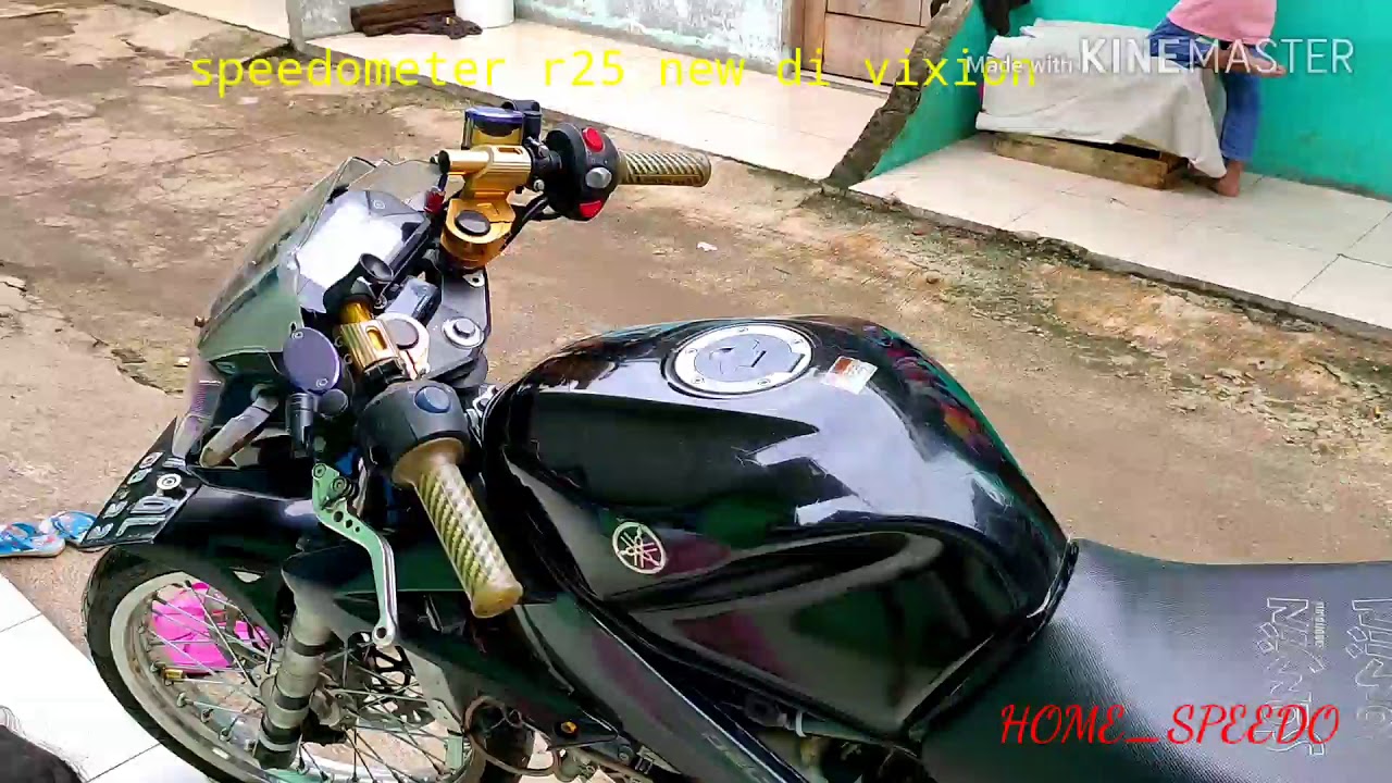speedometer r25 di motor vixion - YouTube