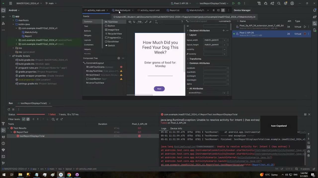 College Work - Android Studio Tutorial - Part 2 - Long Version - YouTube