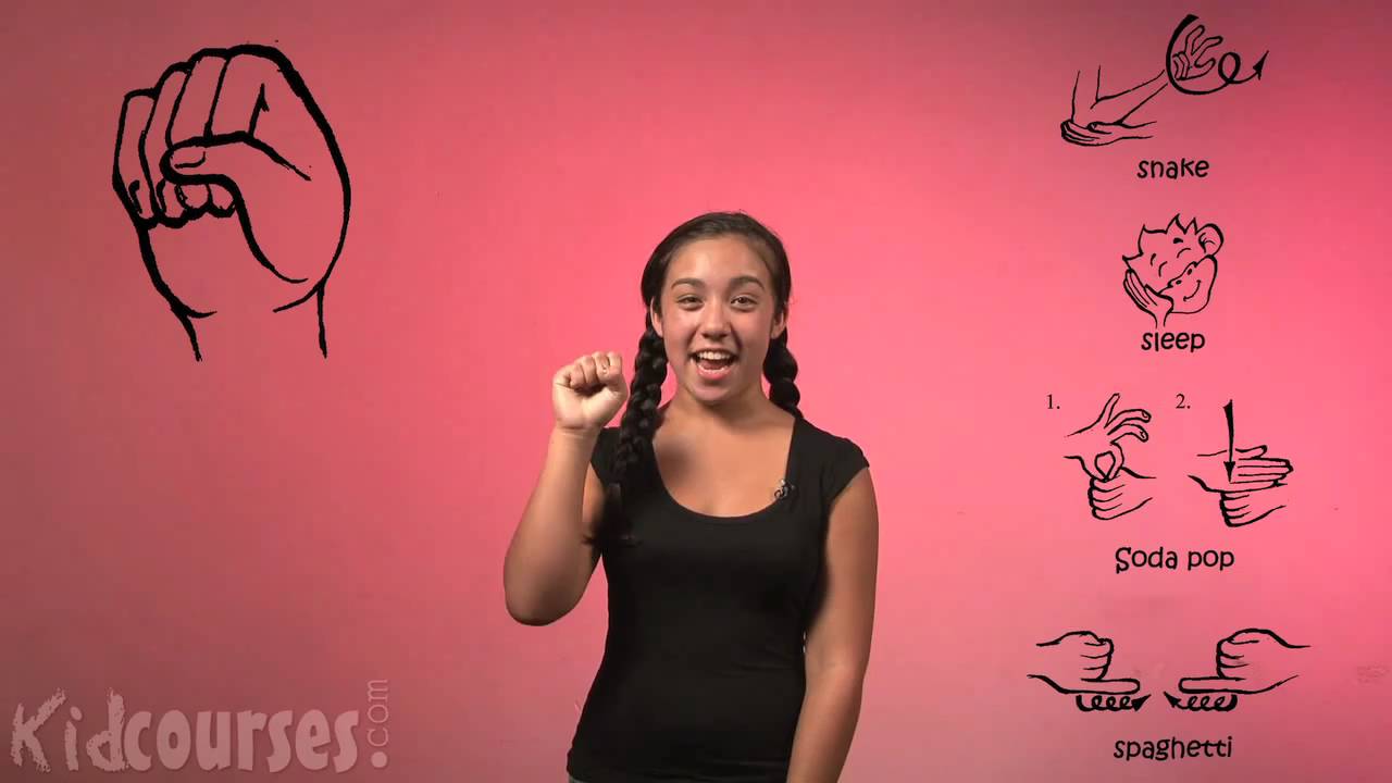 Sign Language Alphabet Rhymes - ABC Signs - S [kidcourses.com] - YouTube