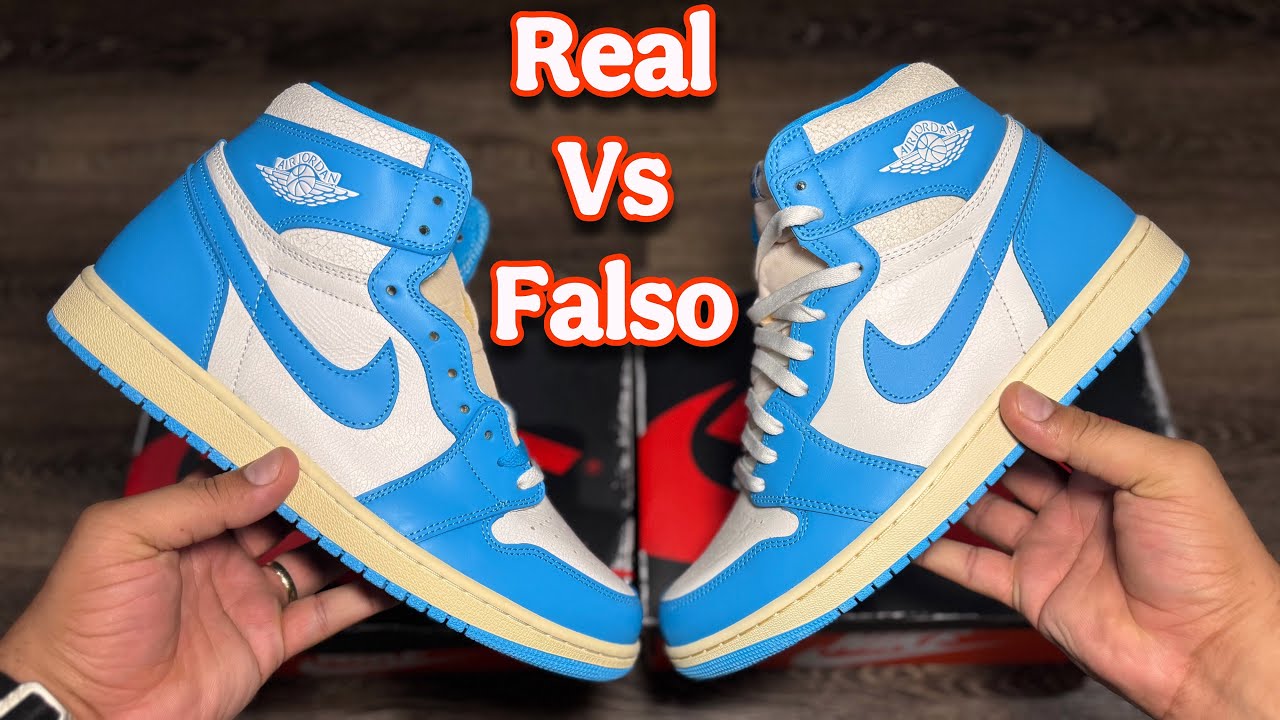 Real vs Falso / Jordan 1 UNC Reimagined - YouTube