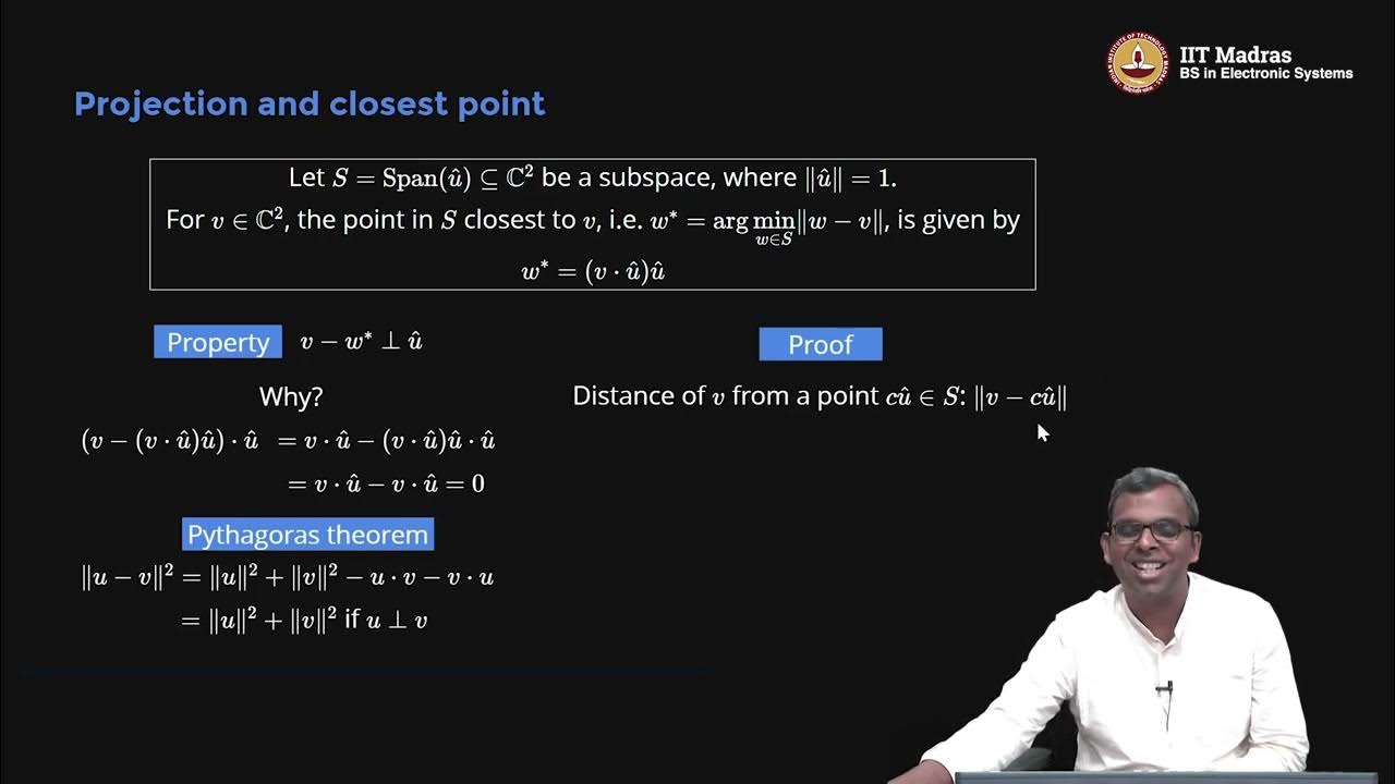 Least square fit: Orthogonality principle - YouTube