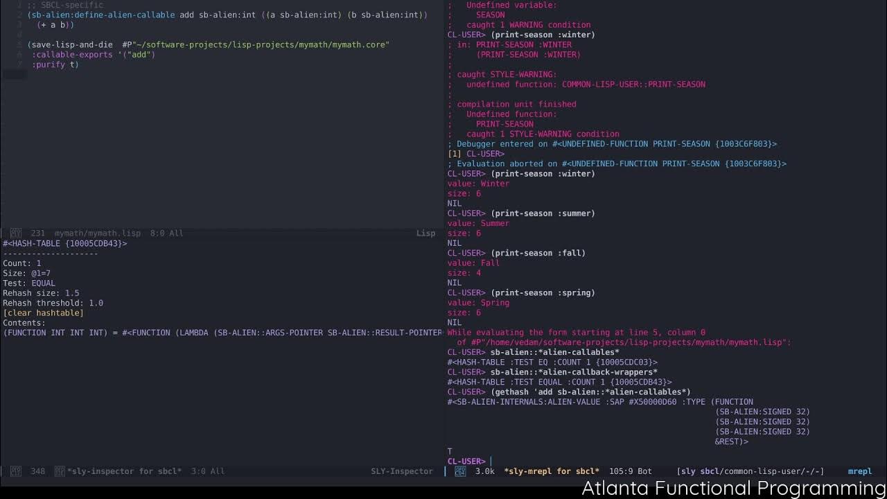 Common Lisp Study Group: experiments with CFFI (Part 3) - YouTube
