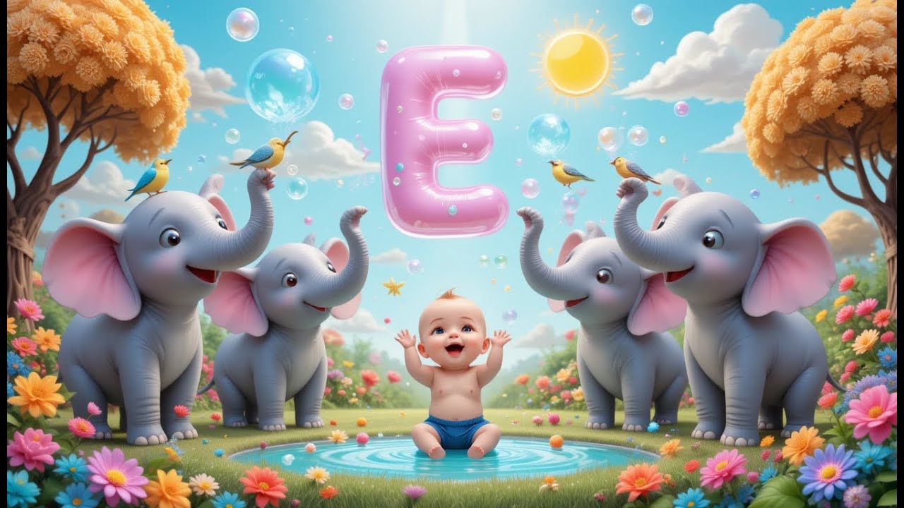 E is for Elephant | ABC Animal Song for Kids | Learn the Alphabet with ...