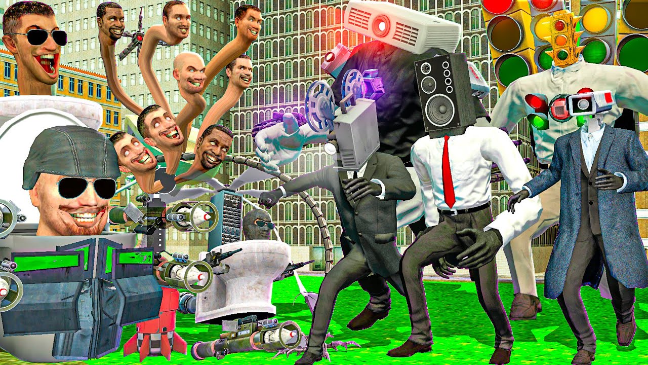 NEW SKIBIDI TOILET FAMILY VS PROJECTOR & SPEAKER & TV & CAMERA MAN ARMY ...