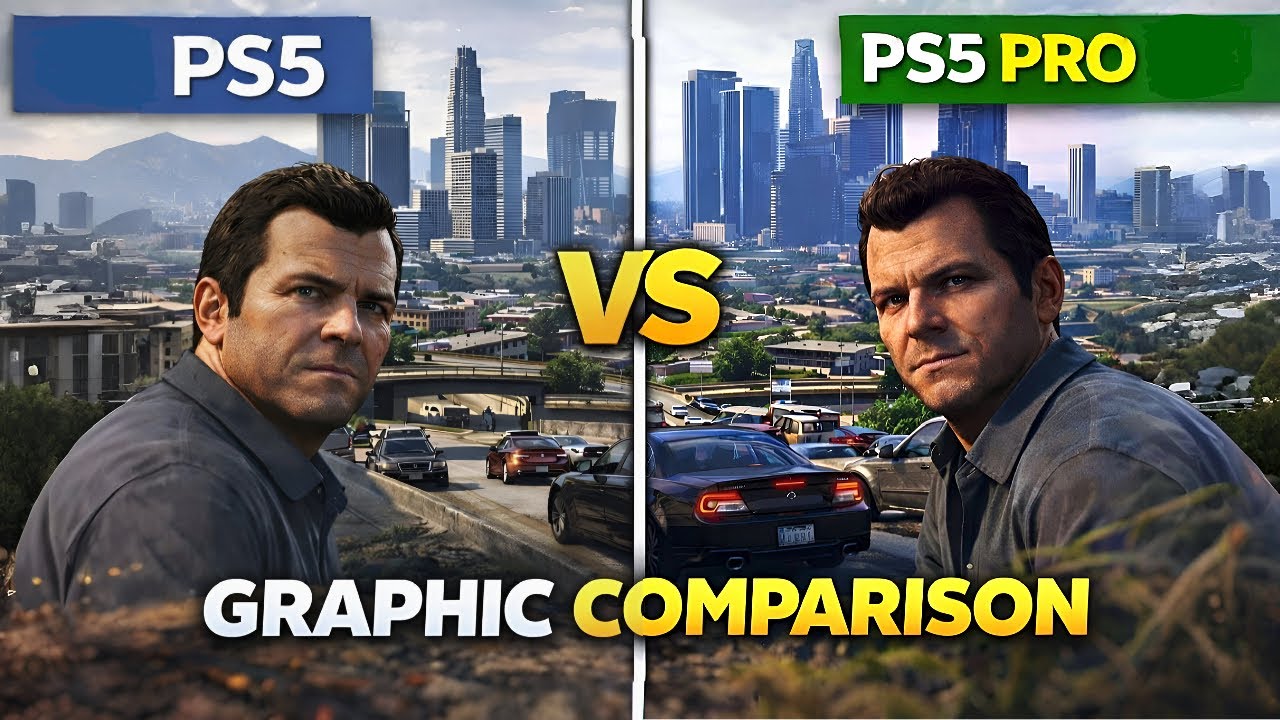 Ps5 Slim vs Ps5 Pro Game Comparison | Gta 5 Graphic Comparison Ps5 vs ...